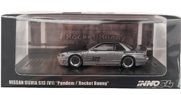 NISSAN SILVIA S13 (V1) "PANDEM - ROCKET BUNNY" - INNO IN64-S13V1-SIL ...